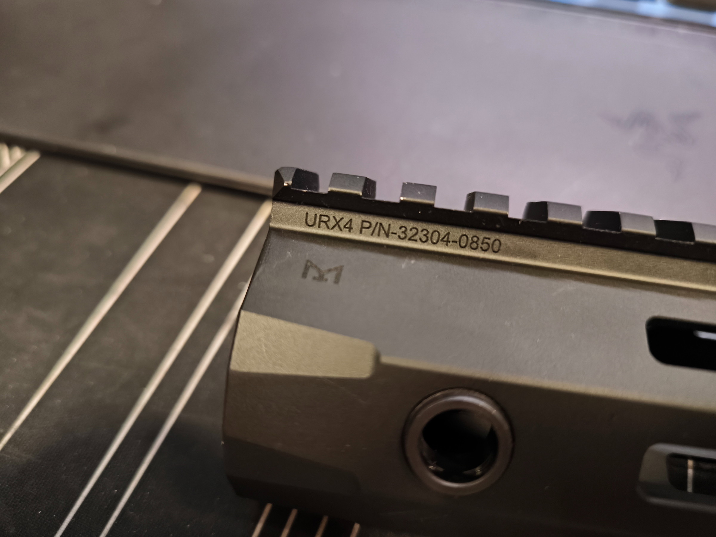 Airsoft artisan URX4 knights armament 8 inch mlok rail aeg spec barrel ...