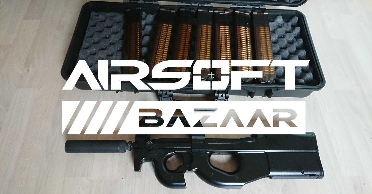 TM P90 TR, 7 midcaps en case - Airsoft Bazaar