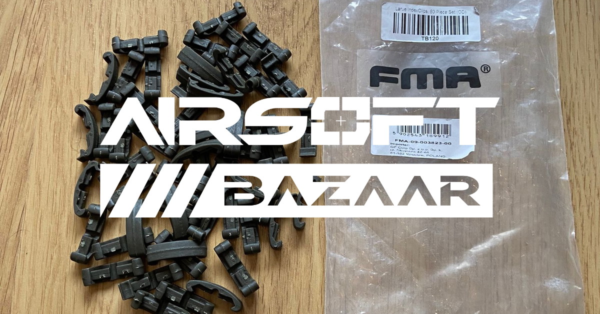 56x FMA 22mm RIS rail clips voor kabel management olive drab - Airsoft ...