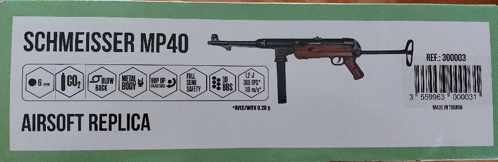 Cybergun Schmeisser MP40 GBB CO2 Airsoft Replica - Airsoft Bazaar