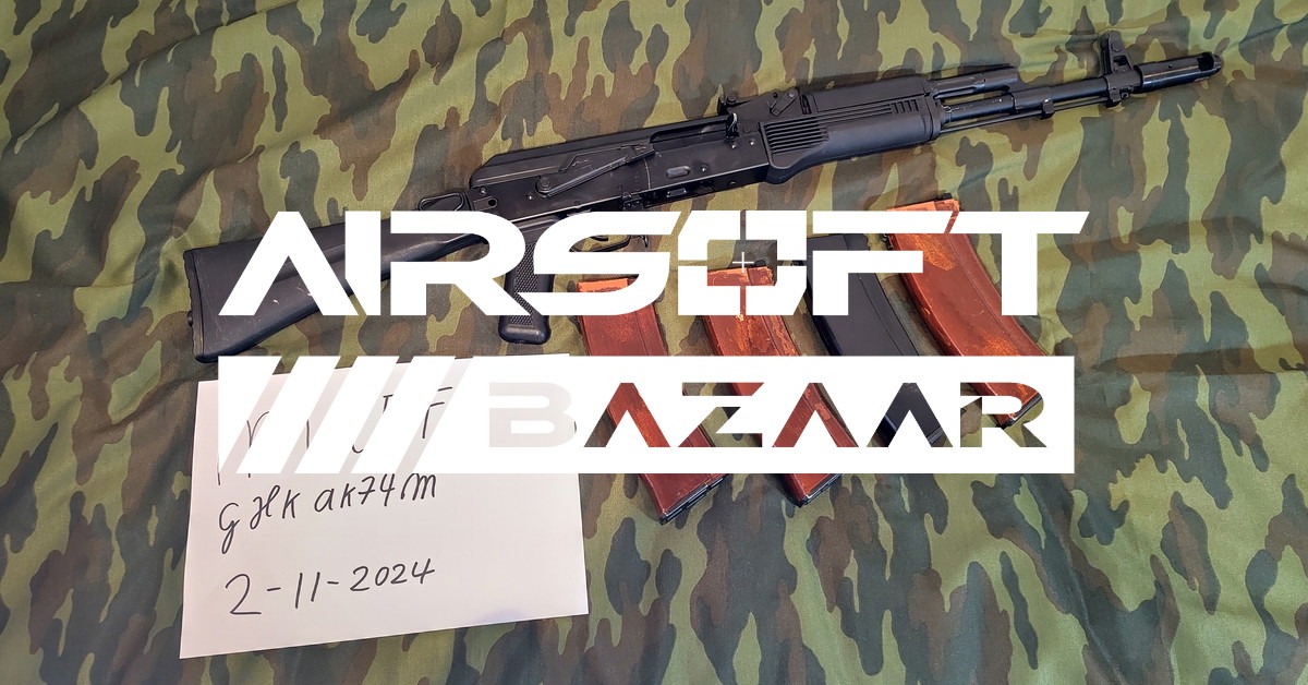 Upgraded GHK ak74M V2 2020 version with 4 magazines - Airsoft Bazaar