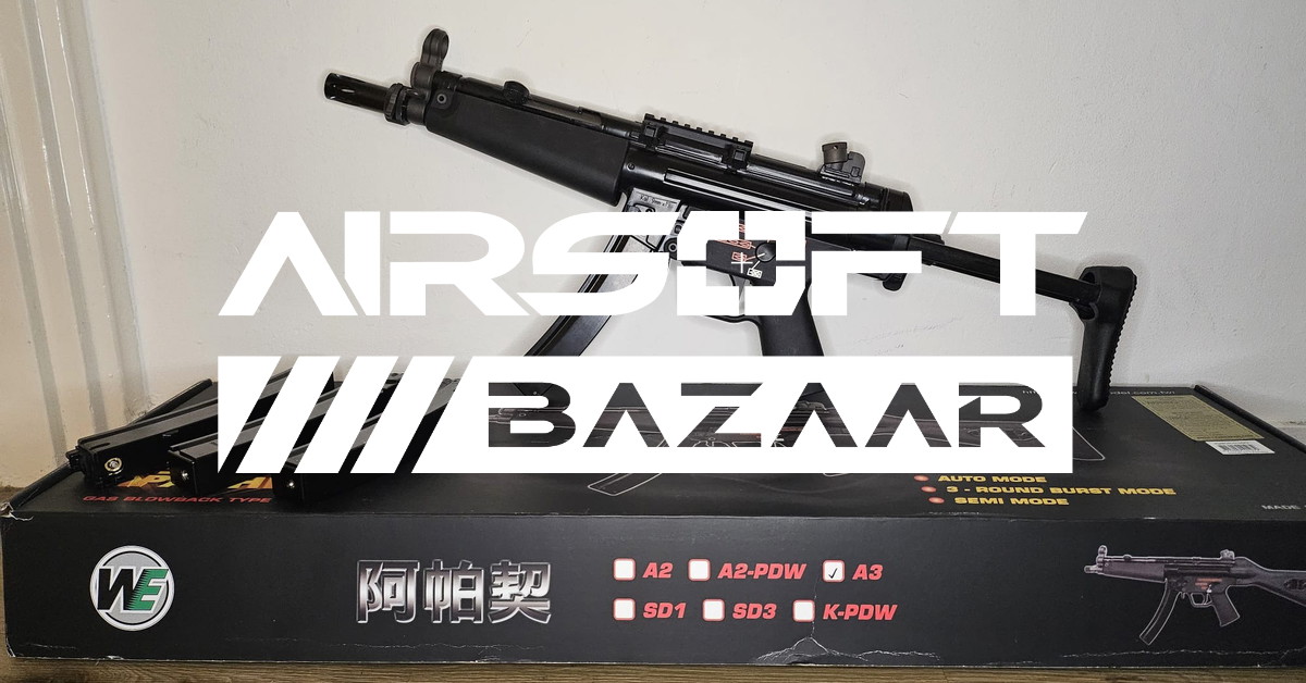 WE MP5 A3 GBB + 3 extra GBB mags lekvrij (4 mags totaal) - Airsoft Bazaar