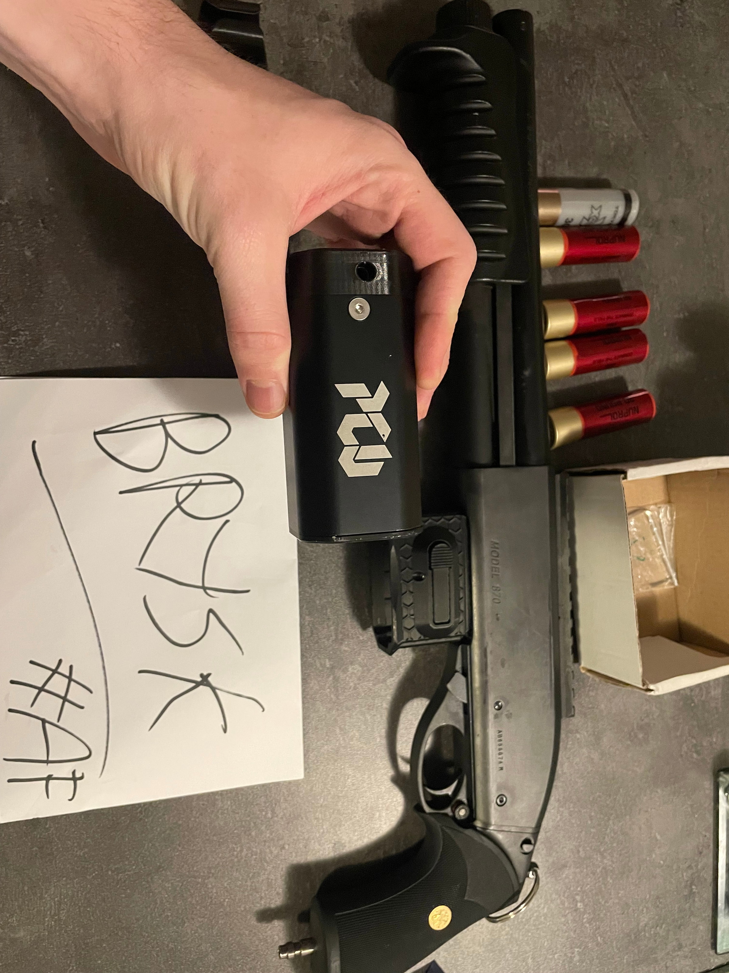 Tokyo Marui M870 Breacher HPA US + Tracer + M4 Charger Adapter ...