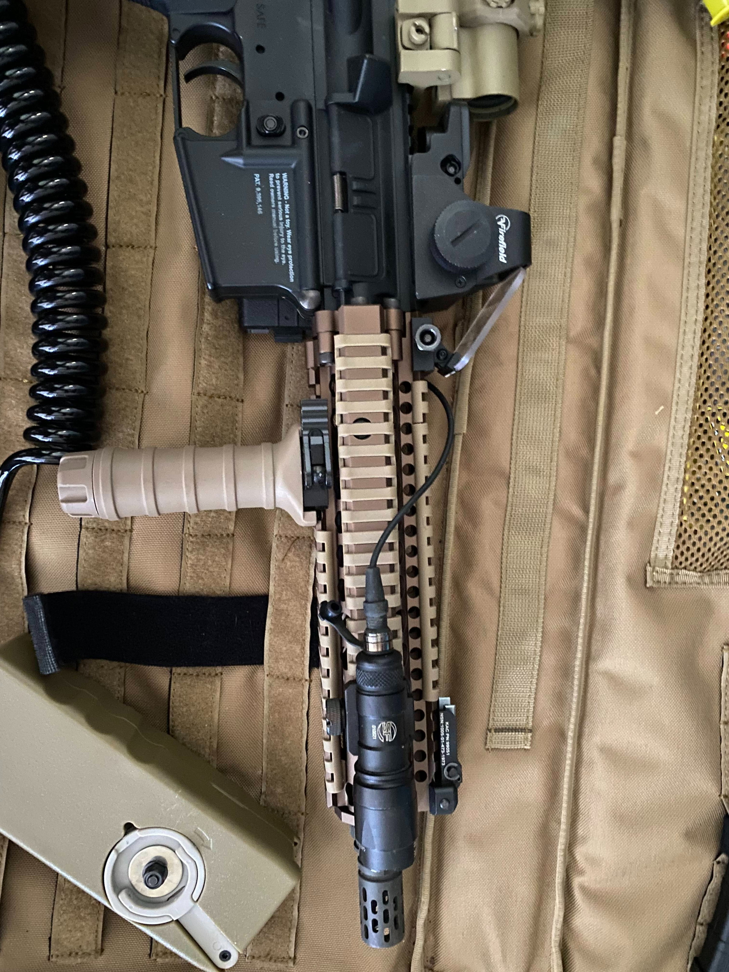 TIPPMANN V2 INC. DD MK 18 rail, FIREFIELD OPTIC, HOSE, MAGPUL STOCK, BB ...