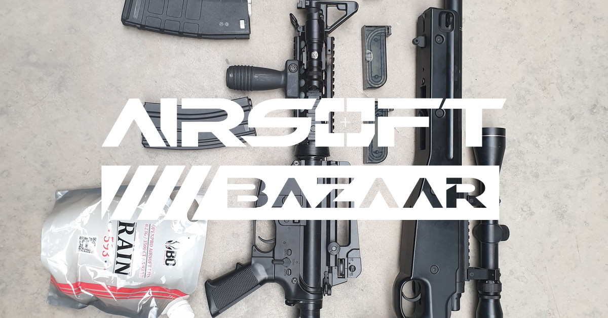 Volledige airsoft uitrusting met wapens - Airsoft Bazaar